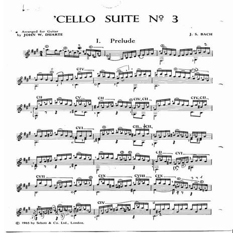 J.s. bach cello suite no. 3. | PDF