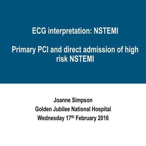 ECG interpretation: NSTEMI | PPTX
