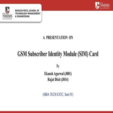 Presentation SIM CARD (GSM) | PPTX