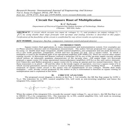 Circuit for Square Root of Multiplication | PDF