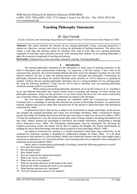 Teaching philosophy | PPT