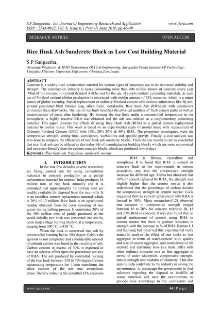 Analysis of Microstructural Behaviour of Rice Husk Ash Blended Cement Mortar | PDF