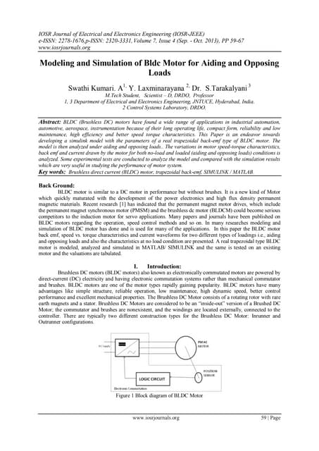 Design and Implementation of BLDC Motor with Integrated Drive Circuit | PDF