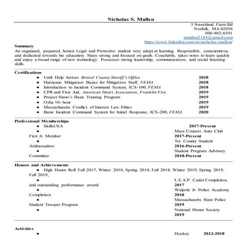 Mitch Tulley Resume | DOCX