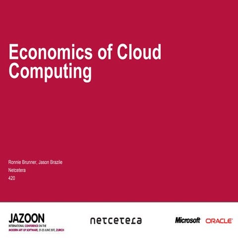 Economics of cloud computing | PPTX