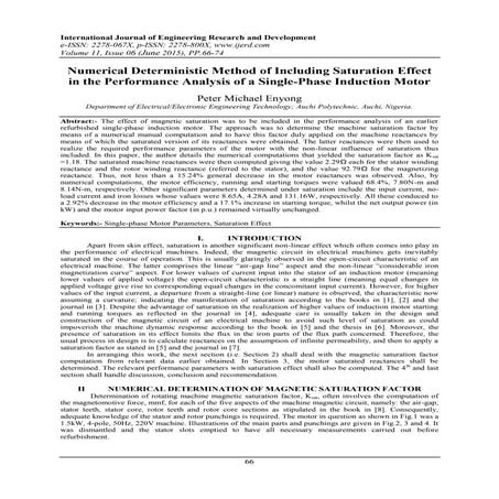 Numerical Deterministic Method of Including Saturation Effect in the ...