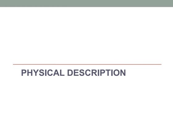 Describing physical appearance | PPT