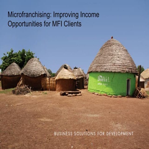 Microfranchising: Improving Income Opportunities for MFI Clients | PDF