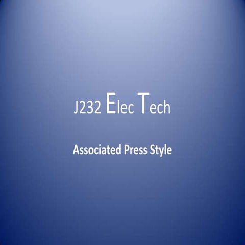 UPAR 2017 08 Associated Press Style | PPT