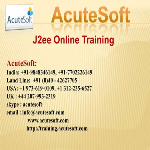 J2EE ONLINE TRAINING | PPT