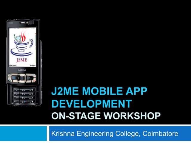 J2me Mobile App Development Pptx Programming Languages Computing 8439