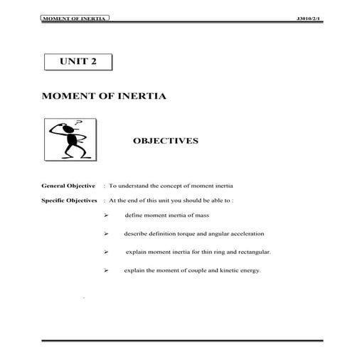 Moment of inertia of non symmetric object | PDF