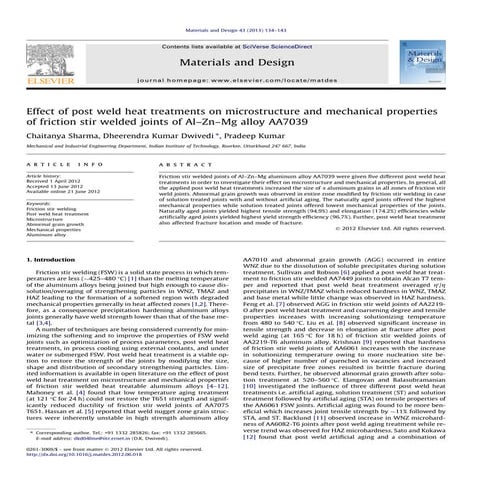 J 4 md effect of post weld heat treatments on microstructure and mechanical properties | PDF