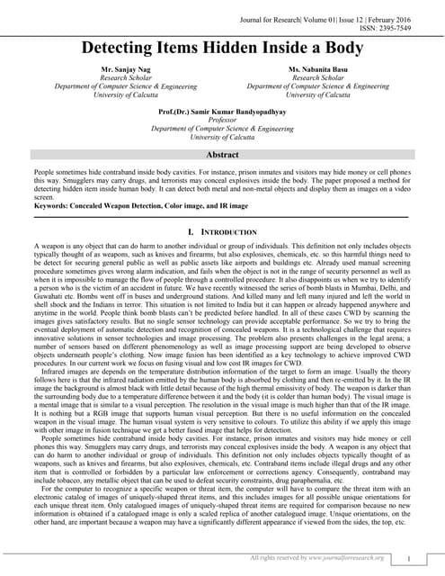 concealed weapon detection using digital image processing | PPTX | Cameras and Camcorders ...