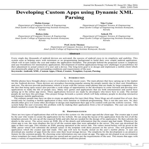 Developing Custom Apps Using Dynamic Xml Parsing Pdf Computer 