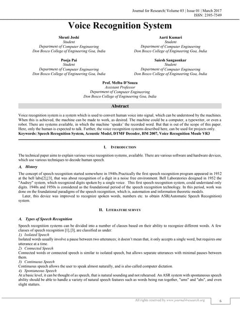 Speech Recognition Technology | PPTX | Digital Audio | Computer Software and Applications