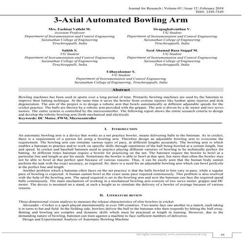 3-AXIAL AUTOMATED BOWLING ARM | J4RV3I12012 | PDF