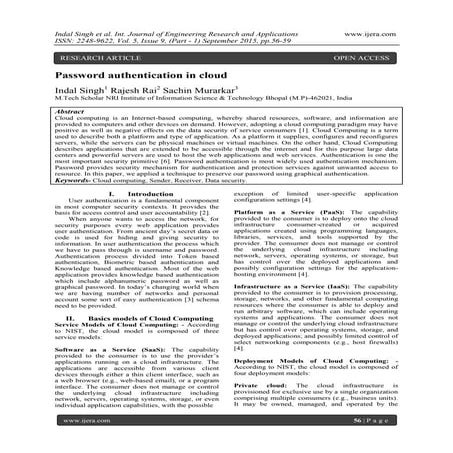 Password Authentication In Cloud Pdf