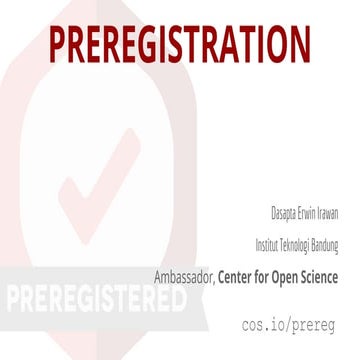 Center for Open Science (COS) Preregistration | PPTX