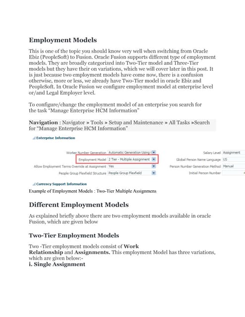 Oracle HCM Cloud Core HR Workforce Structures Table Relationships | PDF