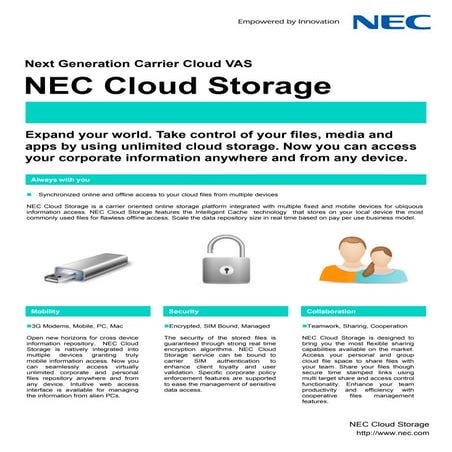 J75912 nec cloud brochure storage | PDF