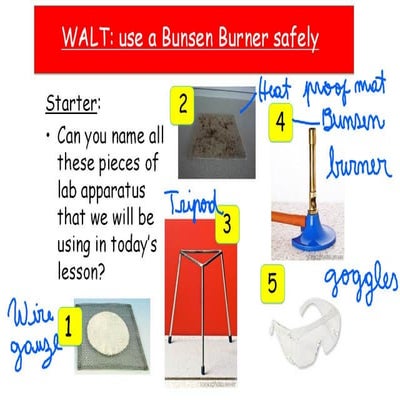 J7, using the bunsen burner, wk | PPT