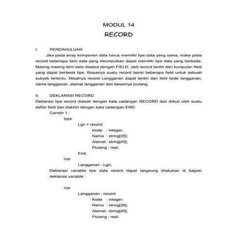 Dasar Pemrograman materi kuliah | PDF