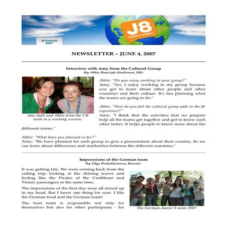 J8 newsletters 2007 | PDF