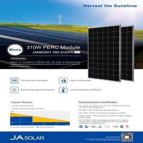 Ja solar-310-mono | PDF