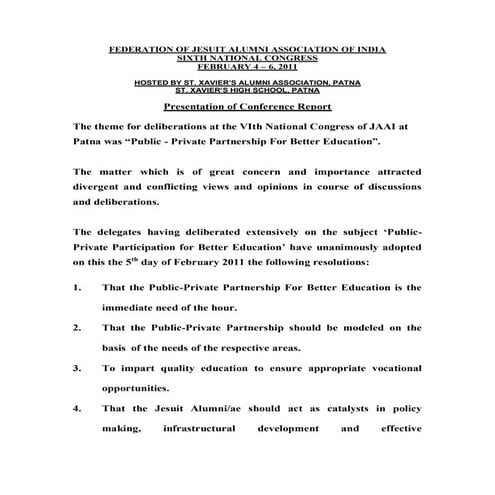 SIXTH JAAI NATIONAL CONGRESS | PDF