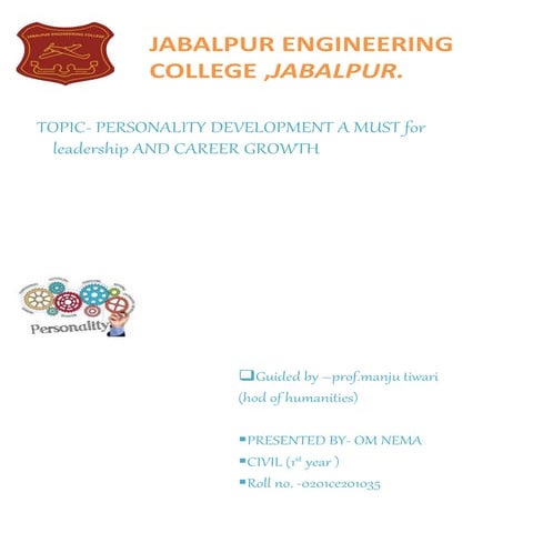 PERSONALITY DEVELOPMENT PPT | PPTX