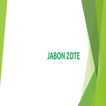 Jabón zote | PPTX
