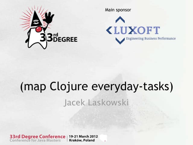 (map Clojure everyday-tasks) | PPT (map Clojure everyday-tasks) | PPT
