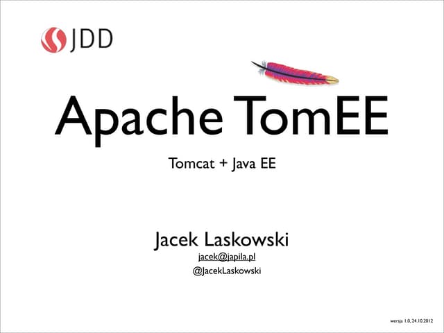 Apache Tomcat Java Ee Apache Tomee Ppt 0150