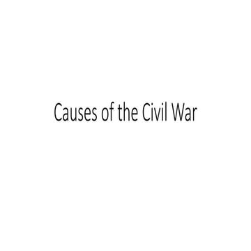 Causes of the Civil War and the effects of it | PPT