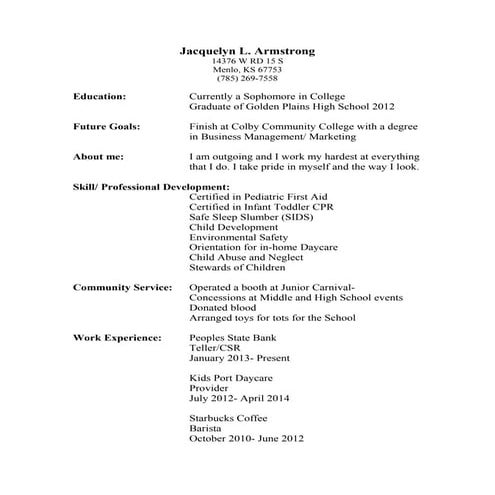 Jackie resume | DOC