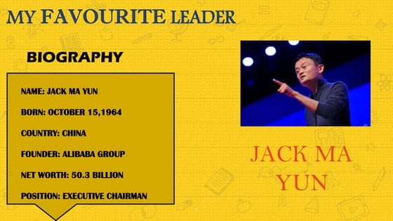 Presentation on Jack Ma | PPTX | Technology & Computing