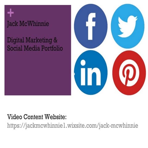 Jack McWhinnie Digital Marketing Portfolio 2018 | PPT