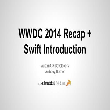 WWDC 2014 Recap & Swift Introduction | PDF | Programming Languages | Computing