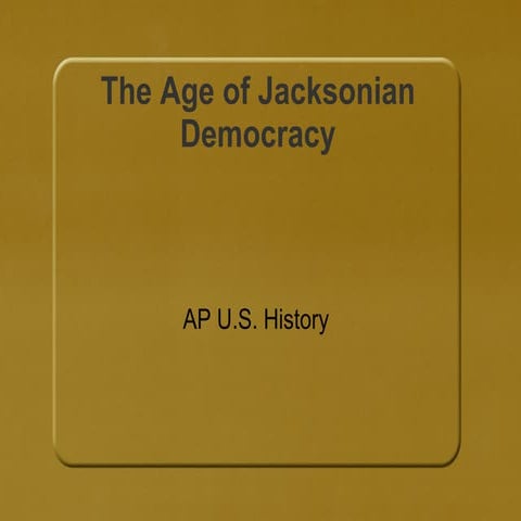 Jackson Politics | PPT | Civic affairs | Politics