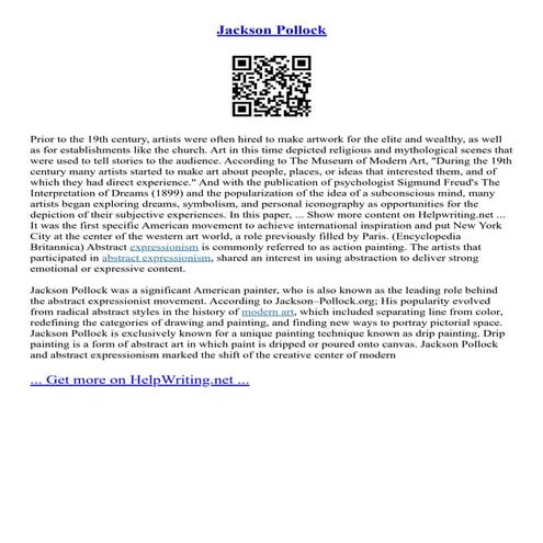 Jackson Pollock | PDF