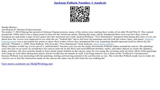 Jackson Pollock Number 6
