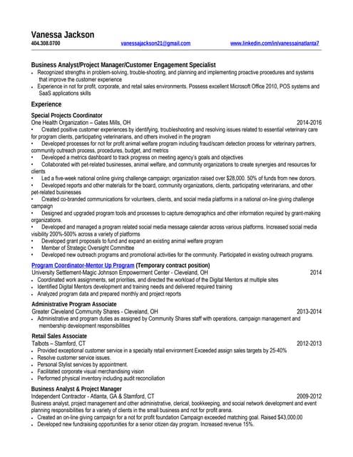 Erica Jacobs CV Fundraiser 2016 | DOCX | Non-Profit Organizations | Industries