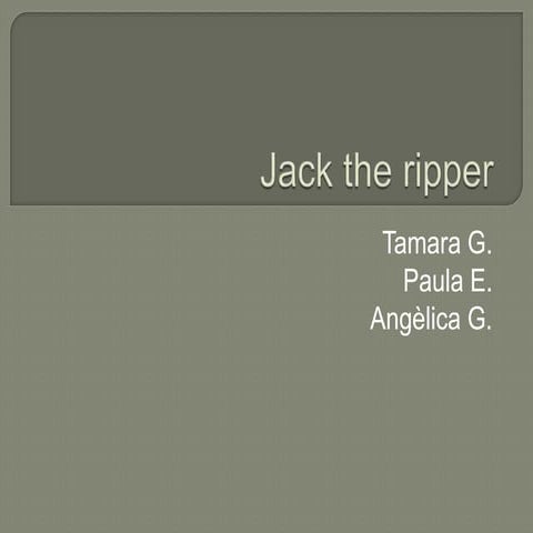 Jack the ripper | PPTX