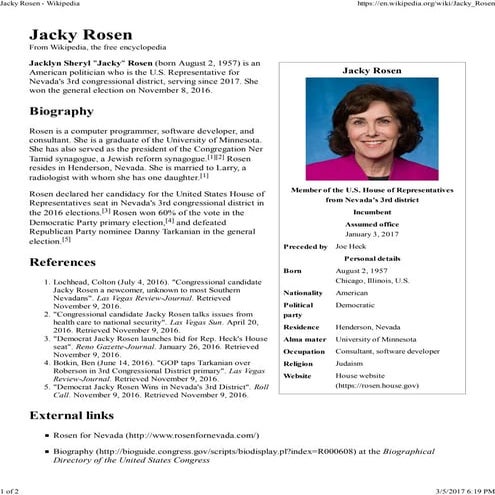 Jacky rosen wikipedia(highlighted) | PDF | Judaism | Religion ...
