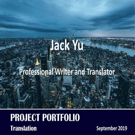 Jack Yu's Portfolio - Translation | PPT