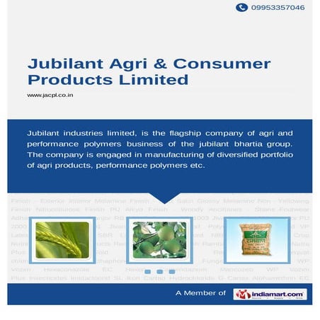 Jubilant Agri & Consumer Products Limited, Noida, Agricultural Products ...