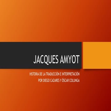 Jacques Amyot | PPTX