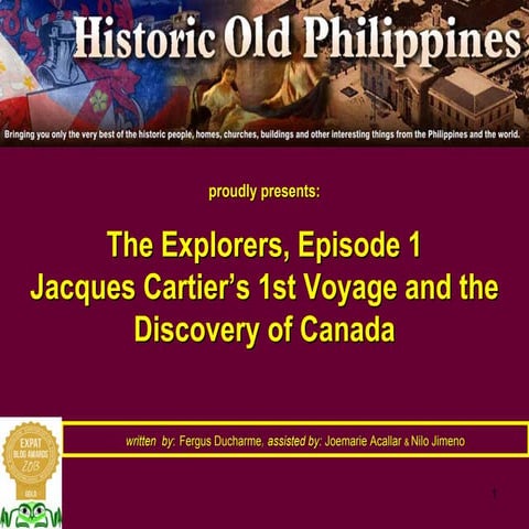 Jacques Cartier's 1st Voyage of Discovery - The Discovery of Canada in ...