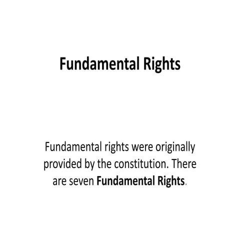 Fundamental Rights | PPT